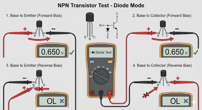How to Test Transistor with Multimeter | Idea Electro