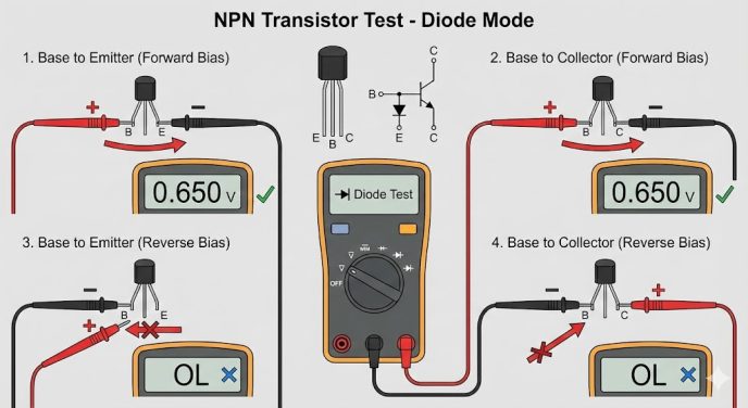 How to Test Transistor with Multimeter | Idea Electro